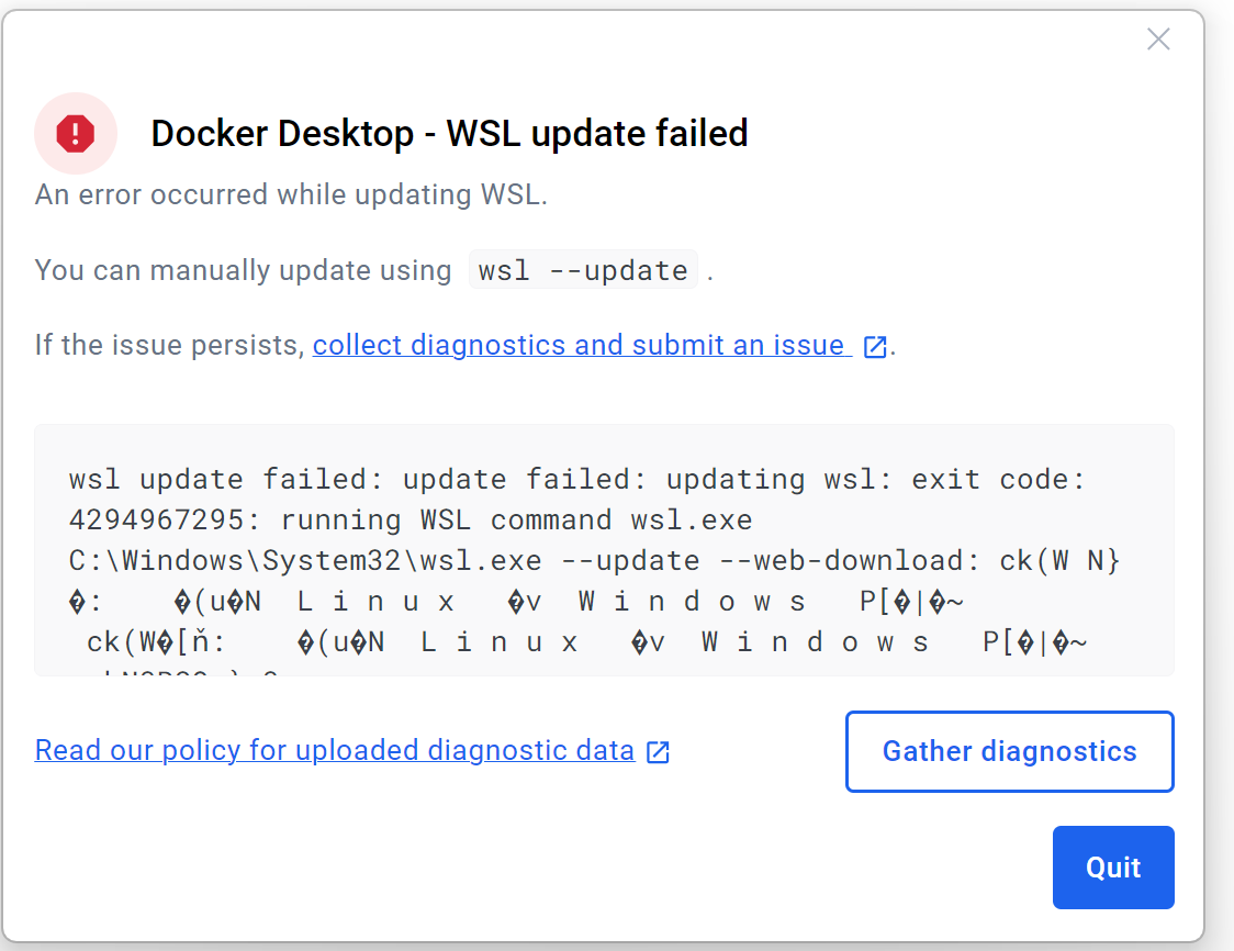 我的wsl2在运行wsl --update命令行时显示找不到元素 - Microsoft Q&A