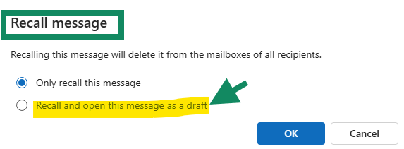 How do I cancel a scheduled mail, that was recalled and is not in the ...