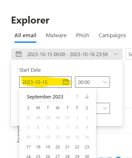 how to increase search date and time above one months in explorer ...