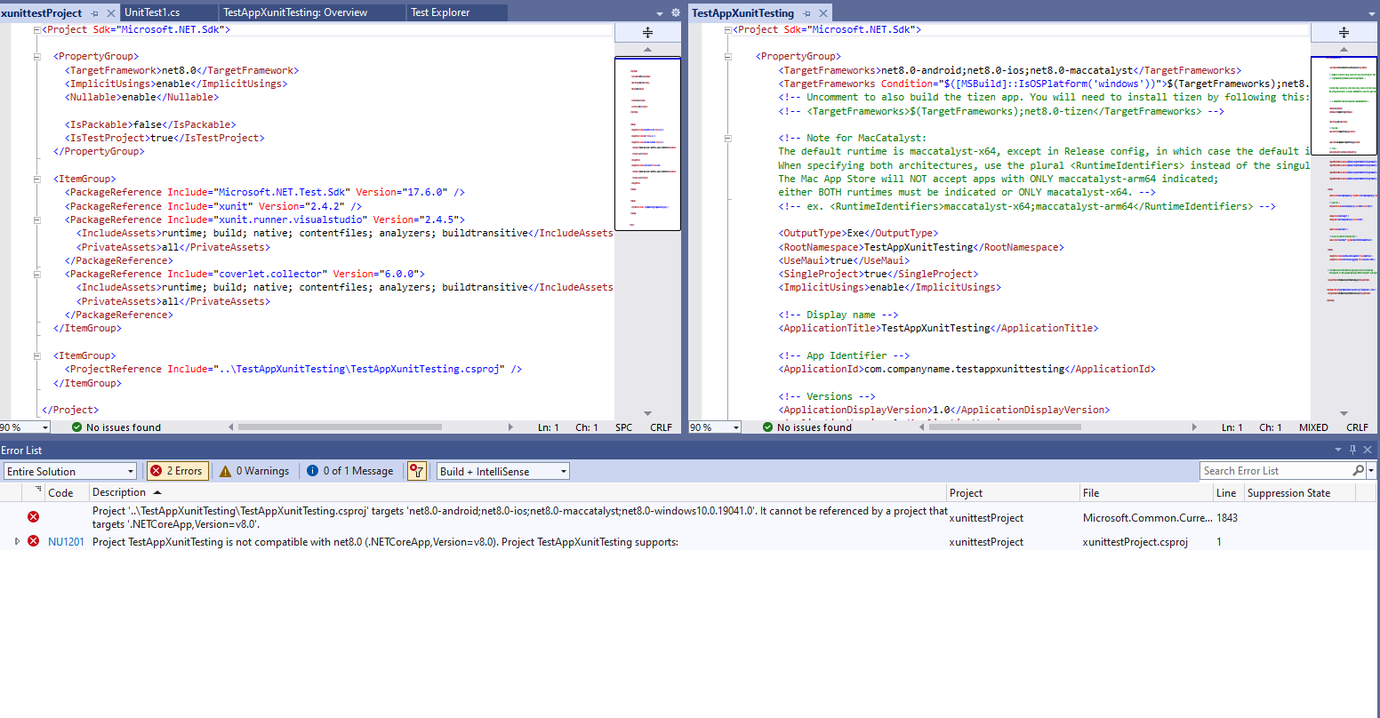 Xunit tests are NOT running for the .net8 pereview -5 IN .NET MAUI ... Xunit tests are NOT running for the .net8 pereview -5 IN .NET MAUI ...