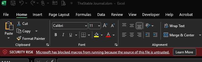 Excel: How do I enable macros on my workbook (I have tried everything ...