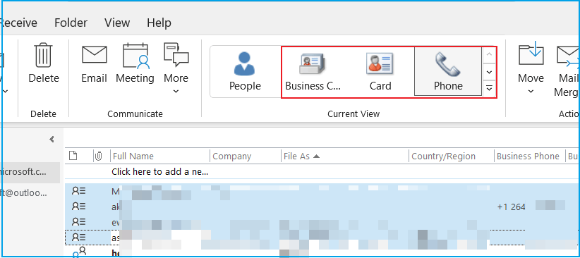"Email" option missing under Communicate tab within Contacts ...