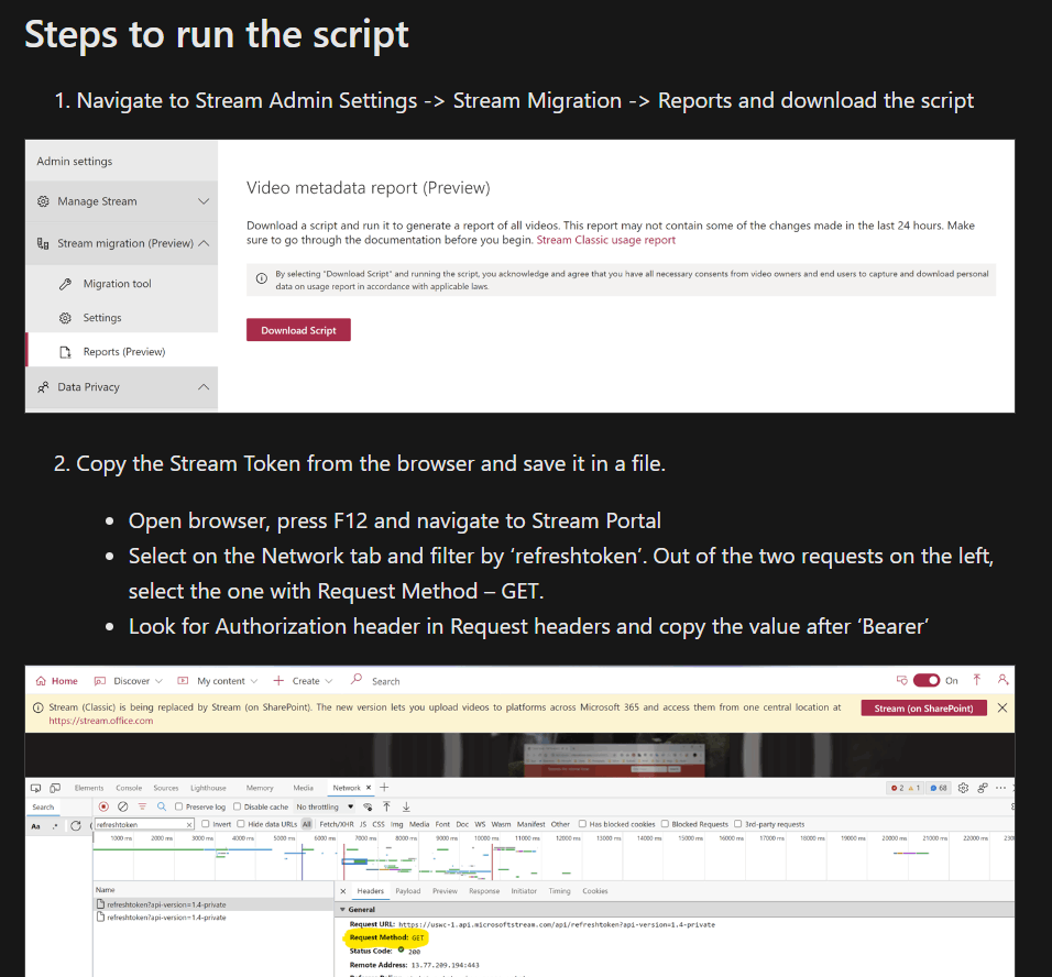 How to export a list of videos from Stream? - Microsoft Q&A