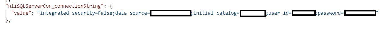 Importing Datafactory Arm Template Failing For Sqlserver Connectionstring Microsoft Qanda