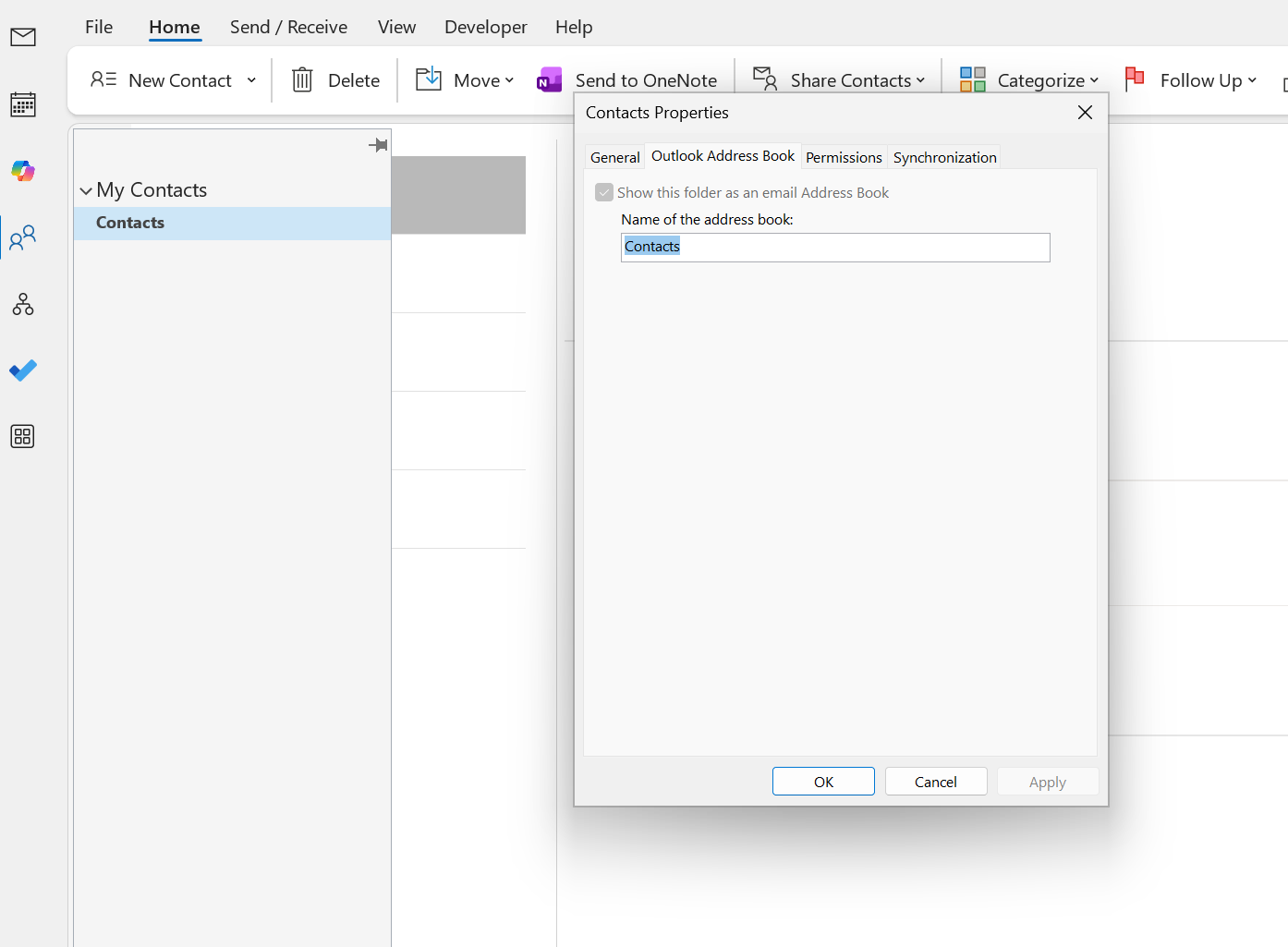 The address auto-complete function does not work for contacts in the ...