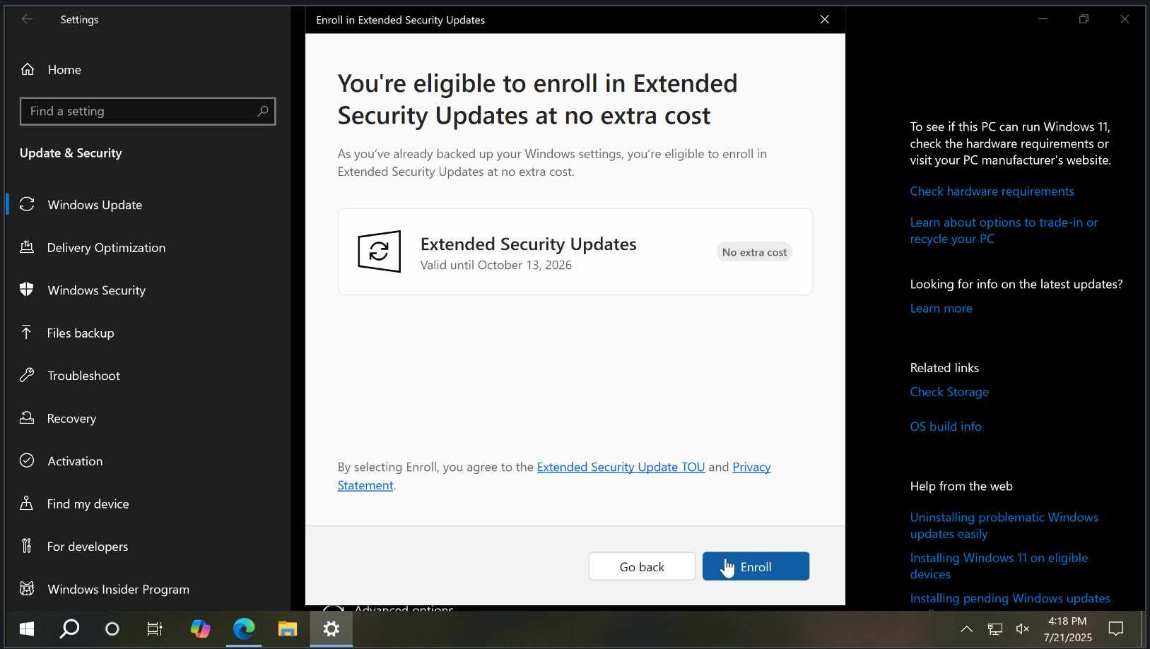 How to enroll Windows 10 in Extended Security Updates - ARTICLE ...