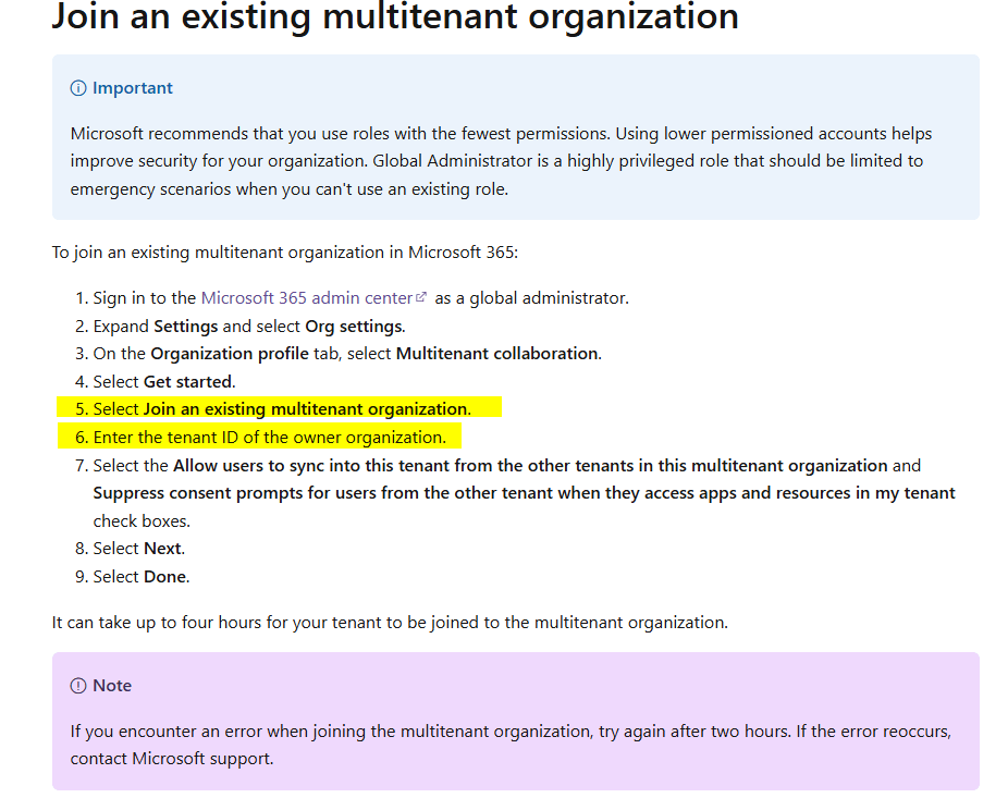 Multitenant collaboration - restore tenant removed from my organization ...