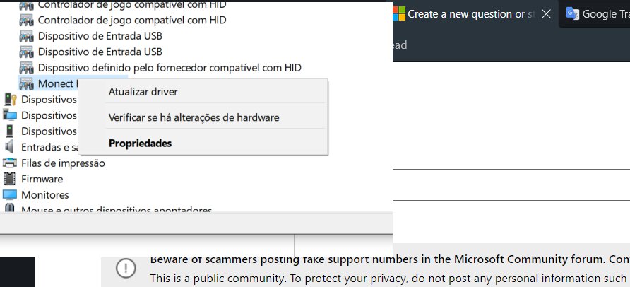 How to disable MONECT HID DEVICE? - Microsoft Q&A