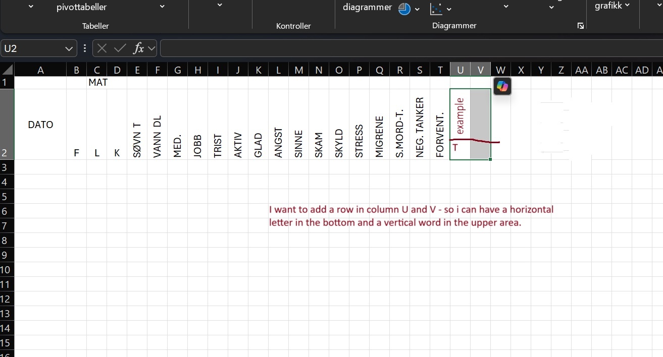 How to add a row in ONE column, not a row across everyone - Microsoft Q&A