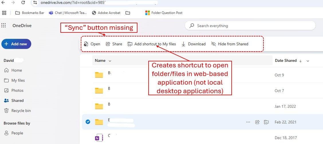 How to add a shortcut to a shared OneDrive folder so documents open in ...