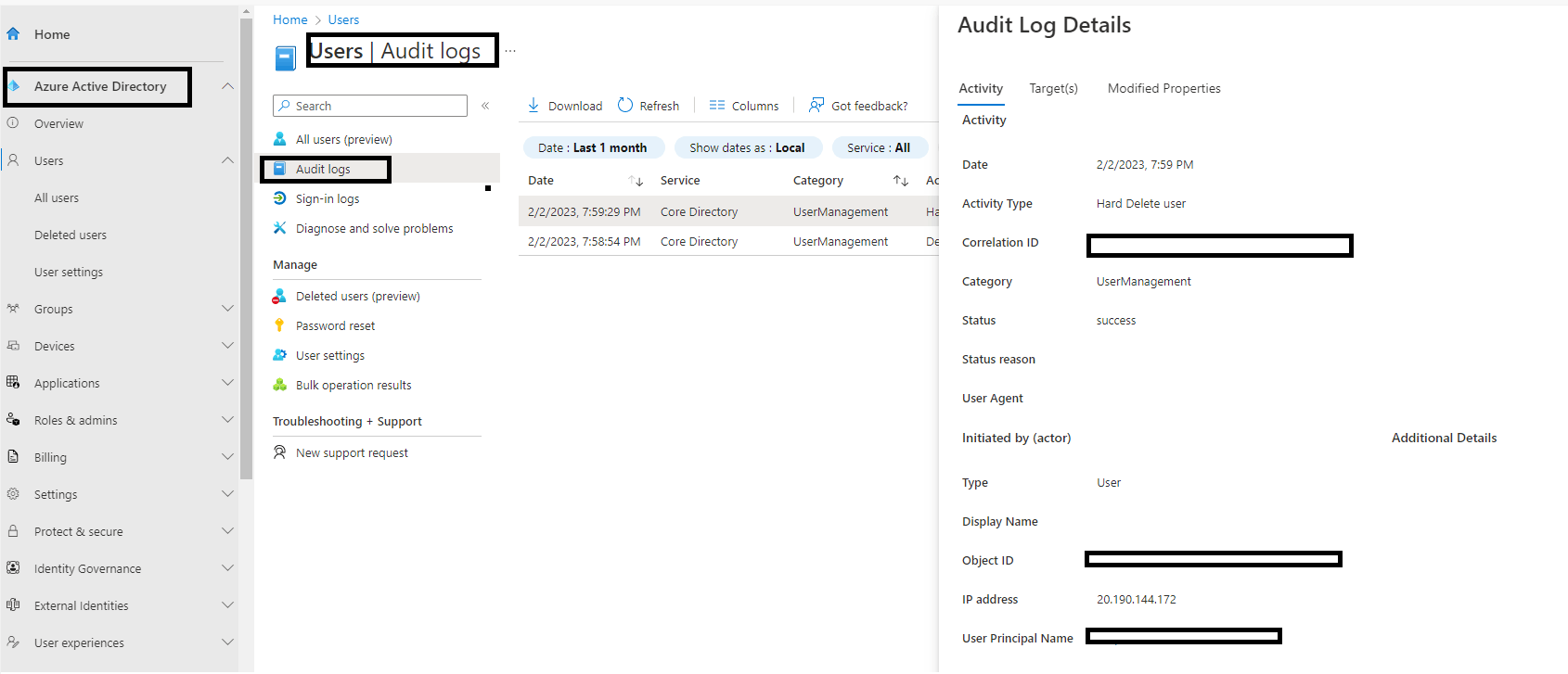 Azure - when user deleted - Microsoft Q&A