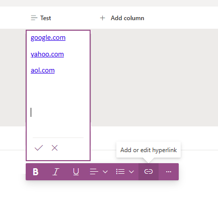 Can you put multiple hyperlinks in Microsoft LISTS? - Microsoft Q&A