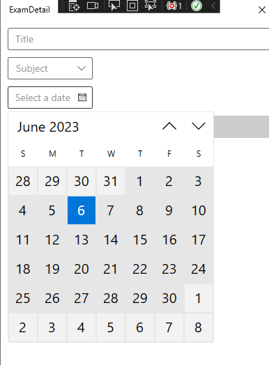 date picker weird dates and space - Microsoft Q&A