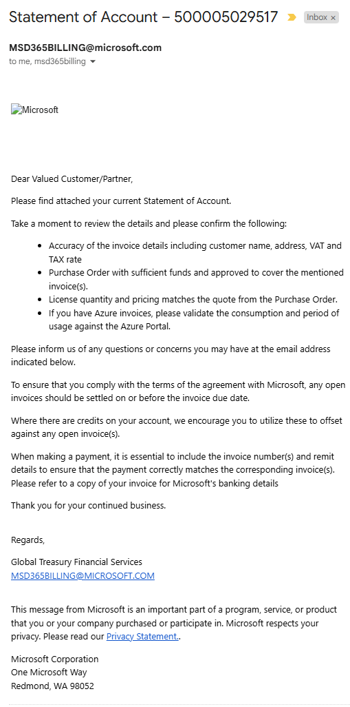 Microsoft Invoice, is this a scam? - Microsoft Q&A
