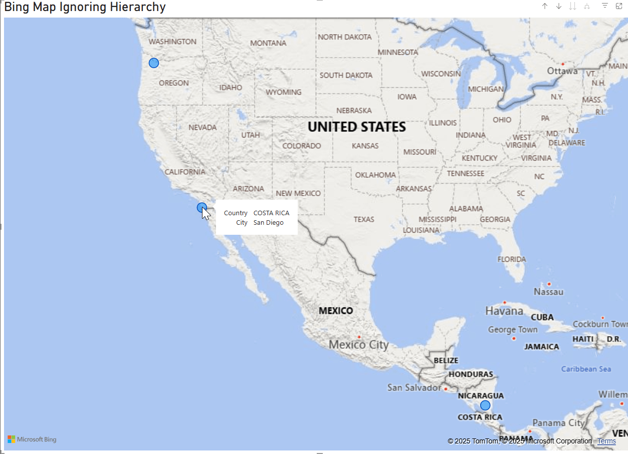 PowerBI Bing Map Visual - Random Data Positions - Microsoft Q&A