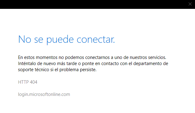 Algo Salio Mal. Error al iniciar sesión con una cuenta de Microsoft en ...