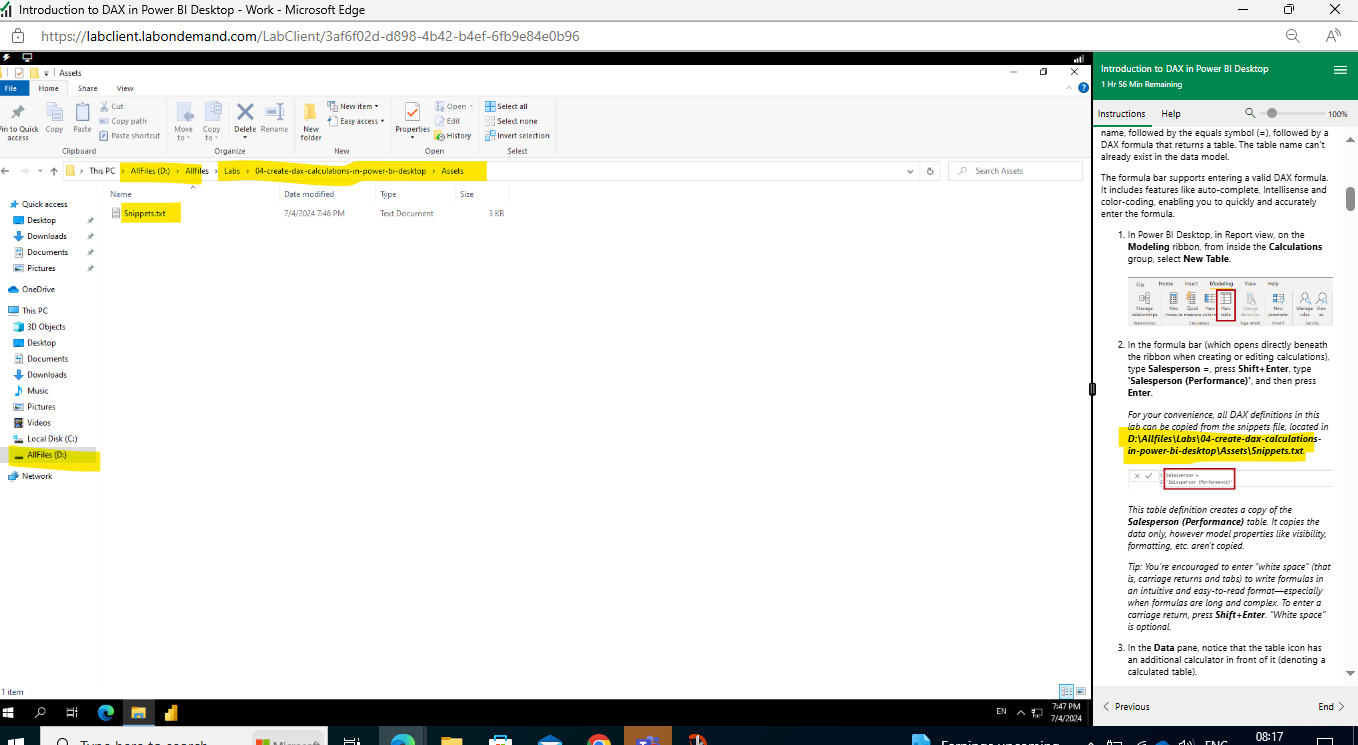 DAX definitions snippets file location non-existent - Microsoft Q&A