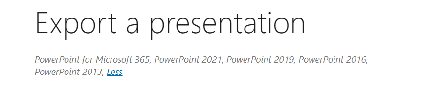 Export option is missing powerpoint - Microsoft 365 Business Basic ...