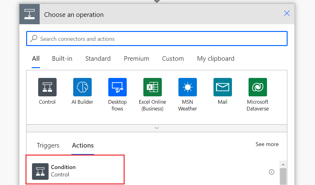 How to set a condition on power automate? - Microsoft Q&A