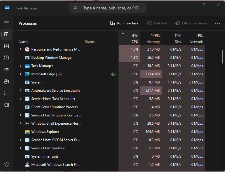 Resource Monitor showing 100% CPU Usage/ Task Manager showing