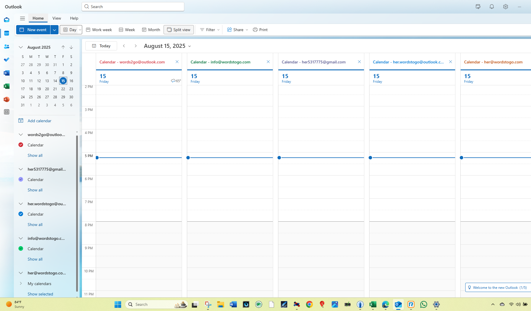 How to access calendar and onedrive at non-outlook.com address ...