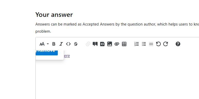 Bugs:can not use insert link when writing an answer - Microsoft Q&A
