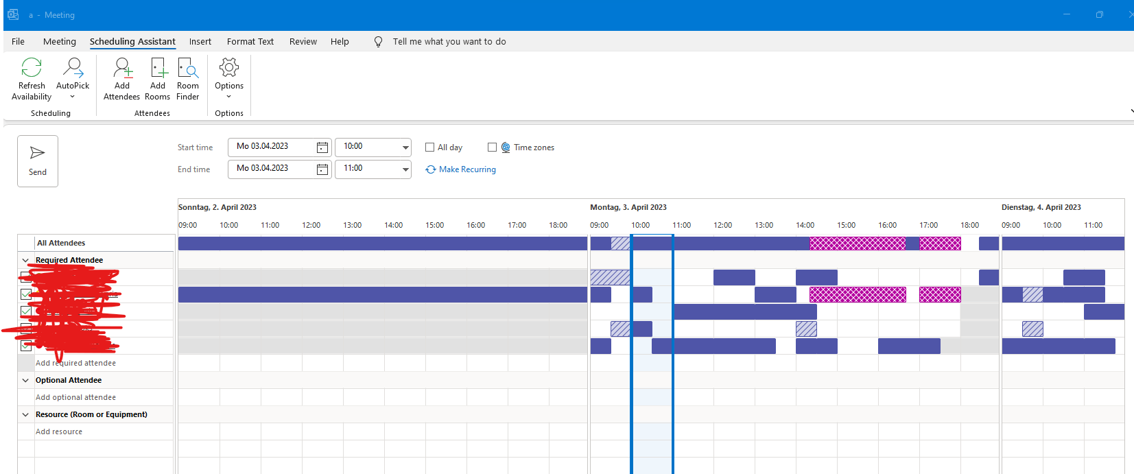 Show monthly calendar in schedule view when creating a new meeting ...
