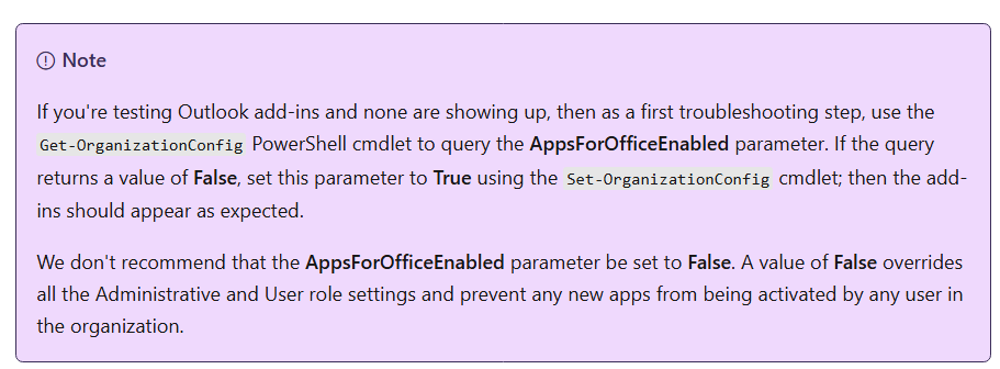 Outlook Add-in sideloads successfully on Outlook Web but doesn't appear ...