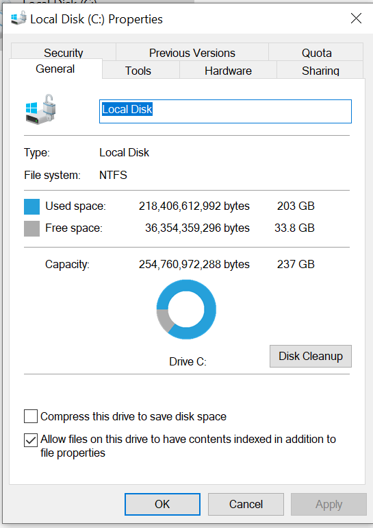 URGENT: Local Disk C: Disk Clean up problem - Microsoft Q&A