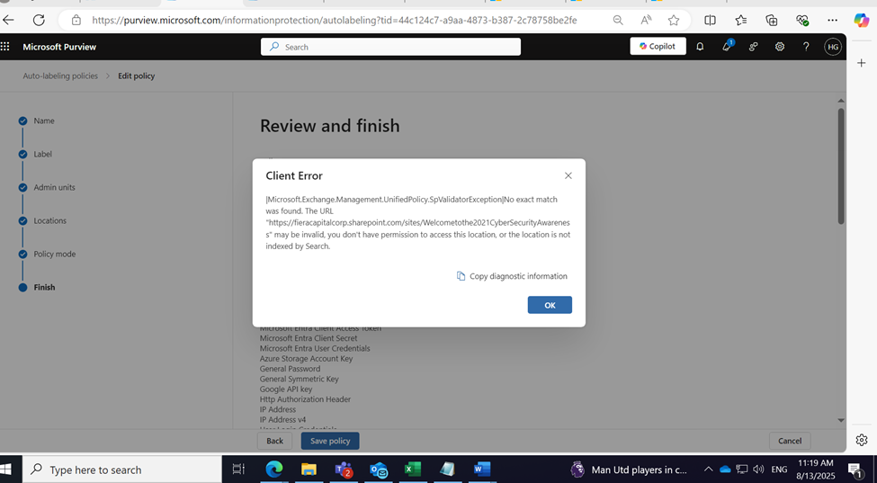 Auto labeling on sharepoint doesn't take in URL? - Microsoft Q&A