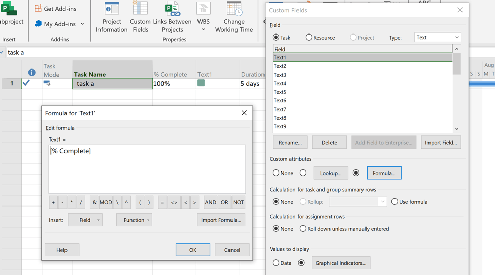 Help with Graphical Indicators in MS project - Microsoft Q&A