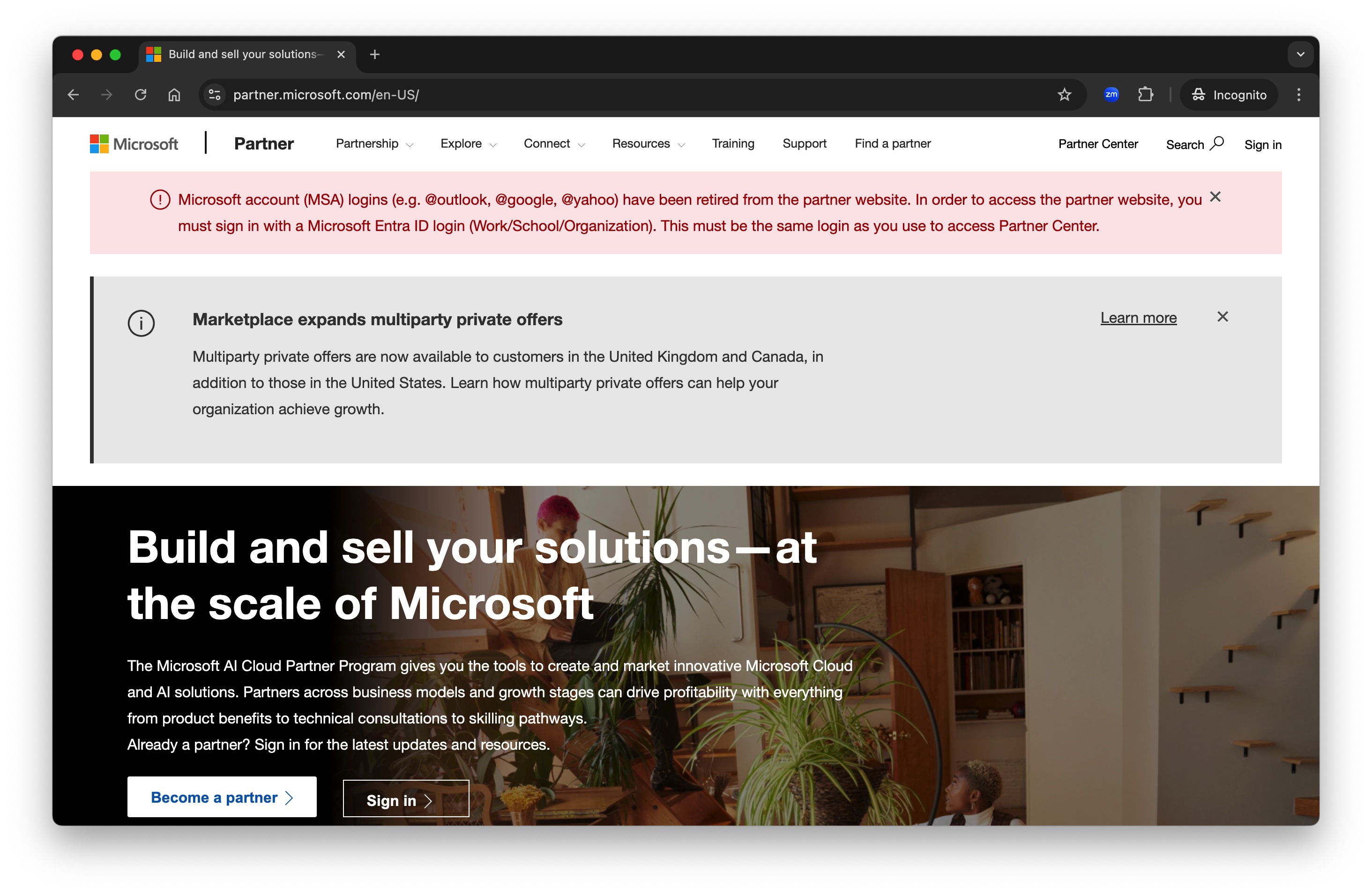 we have apps in partner center which is personal account how do we ...