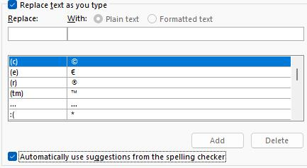Cannot save in autocorrect - Microsoft Q&A