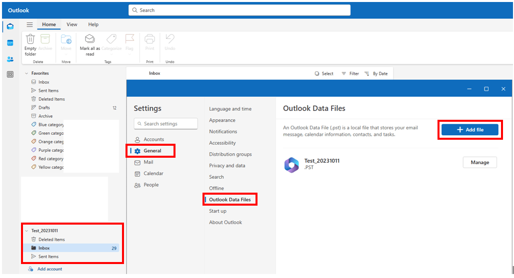 How can I add message to local archive file(.pst) in new Outlook ...
