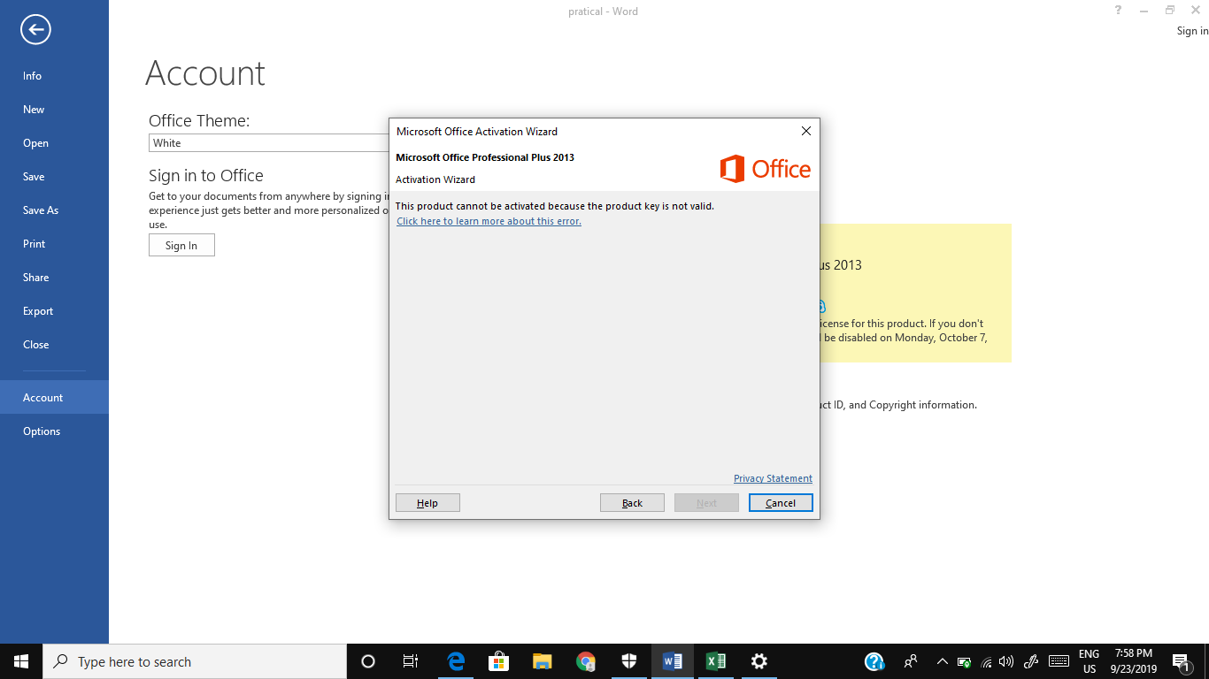 Office 2013 Activation - Microsoft Q&A