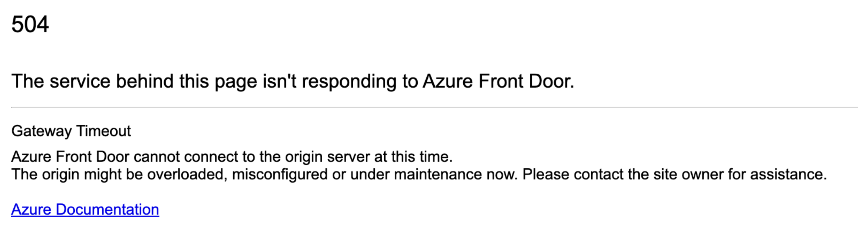 Inquiry Resource health issue on Azure FrontDoor - Microsoft Q&A