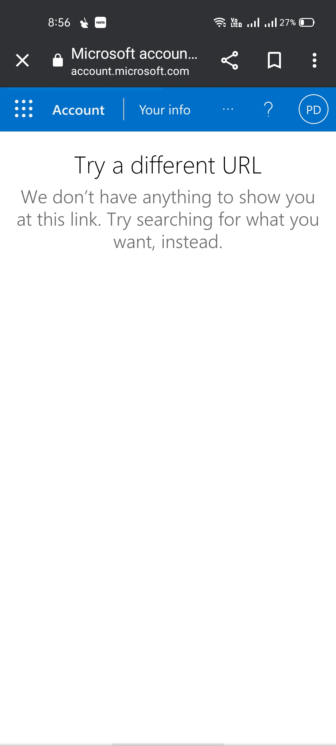 How to fix "try a different url" error in bitlock recovery key page. no ...