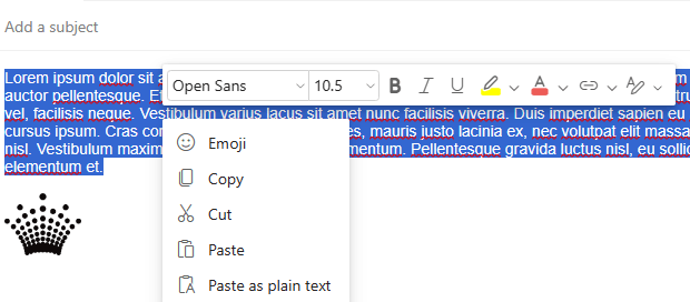 I am using the new outlook on windows 11 and cannot find any formatting ...