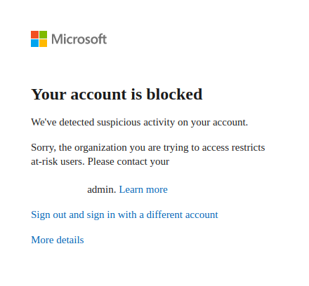 My account has been blocked in teams - Microsoft Q&A
