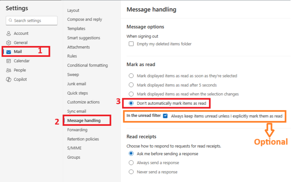 Como Configuro Que Los Correos De Outlook Solamente Se Marquen Como