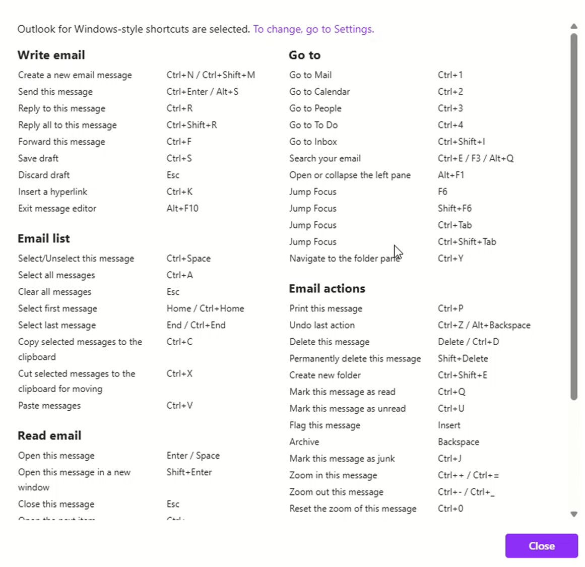Keyboard shortcut for new message (regardless of view) in New Outlook ...