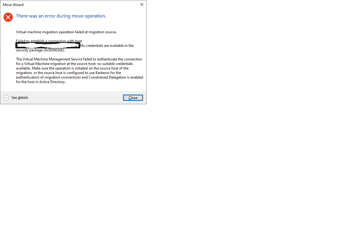 Move VM Failed ! - Microsoft Q&A