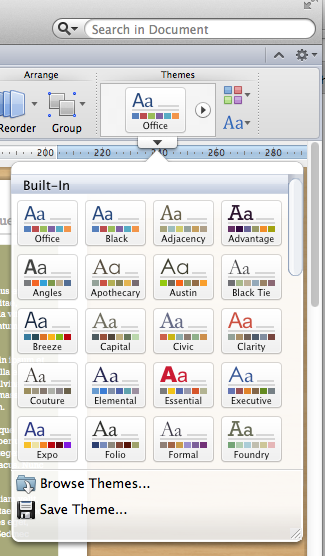 No custom option in my Themes menus - no colour options - Microsoft Q&A