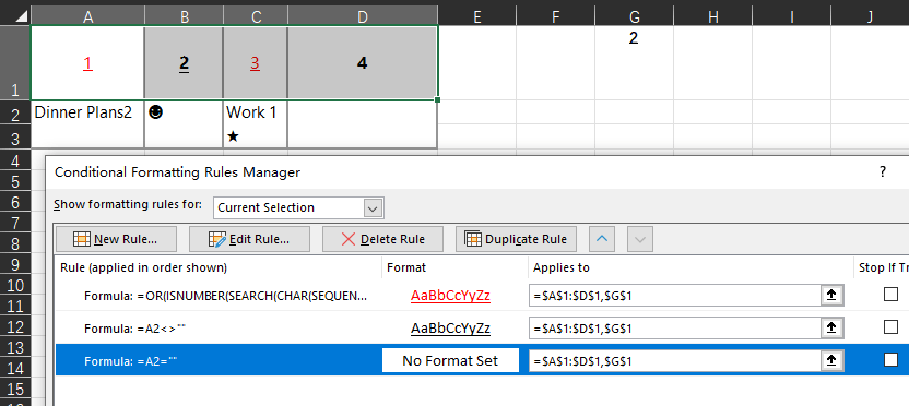 Conditional Formatting based on Symbols and Emojis - Microsoft Q&A