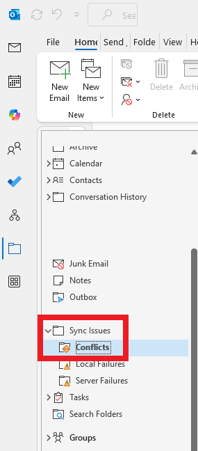 How do I find and clean up the "conflicts" file in Outlook? - Microsoft Q&A