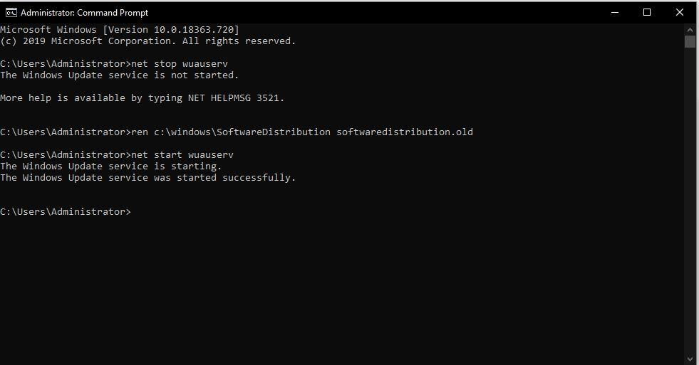 Access is denied while typing the command ren c:/windows/software ...