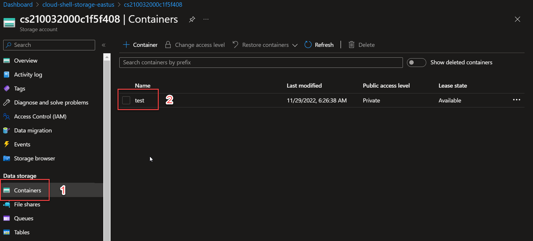 For an Azure Storage Account - How can we restrict user to have read access to one container and ...