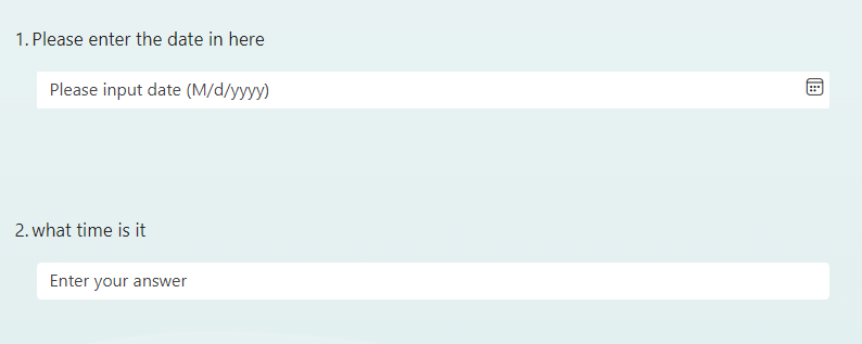 Preguntar la hora en forms - Microsoft Q&A