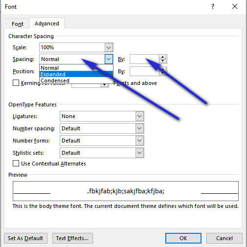 character spacing Windows 10 - Microsoft Q&A