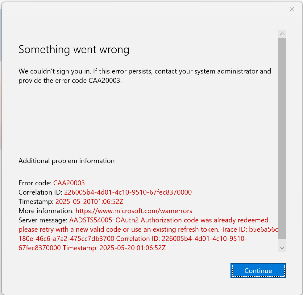 Getting AAD error while accessing Azure virtual desktop from Windows ... Getting AAD error while accessing Azure virtual desktop from Windows ...